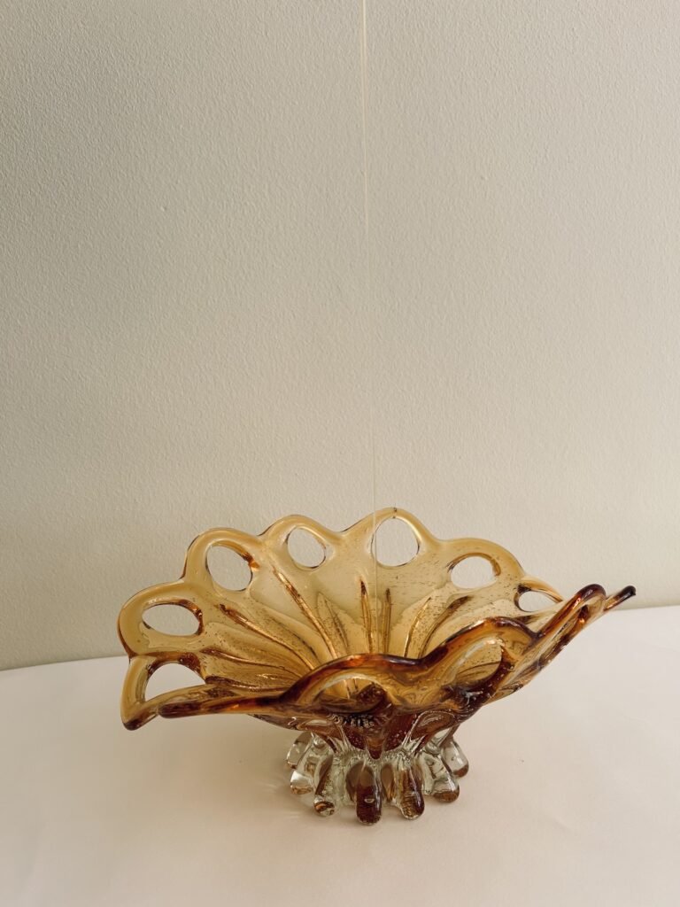 Murano Glass Amber Bowl – Flock Studio